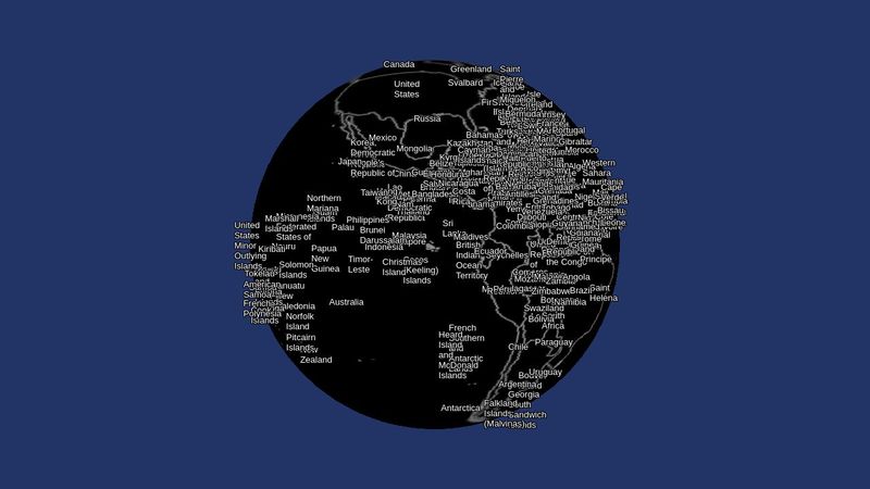 Three.js - Align HTML Elements to 3D Globe