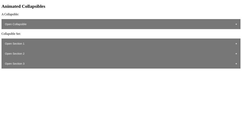 Animated Collapsibles