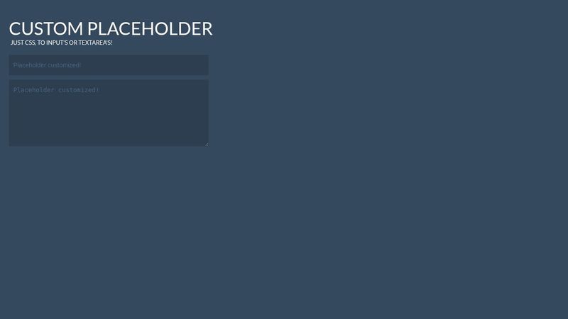 Custom Placeholder