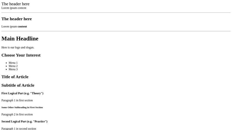 HTML + CSS | Semantic HTML