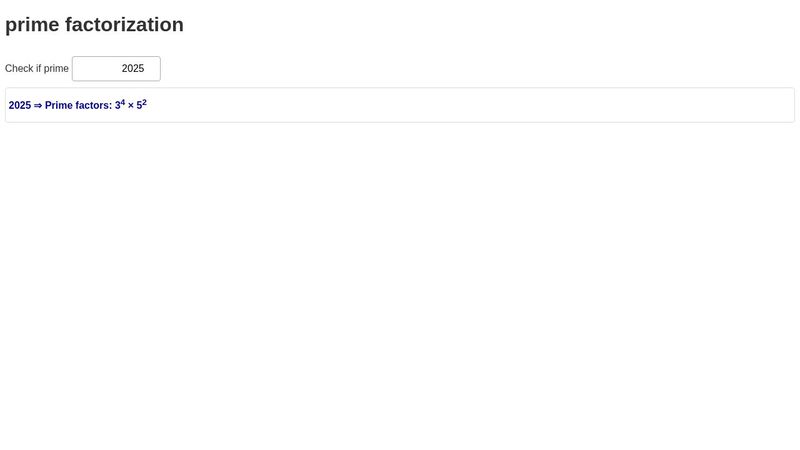 calculate prime factors for a number