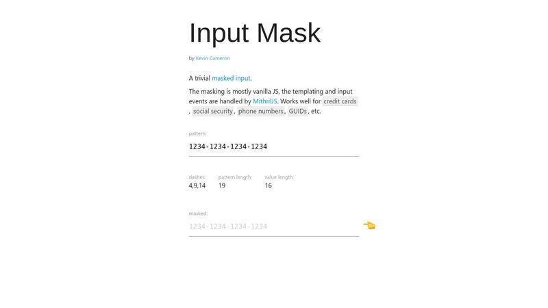 input mask