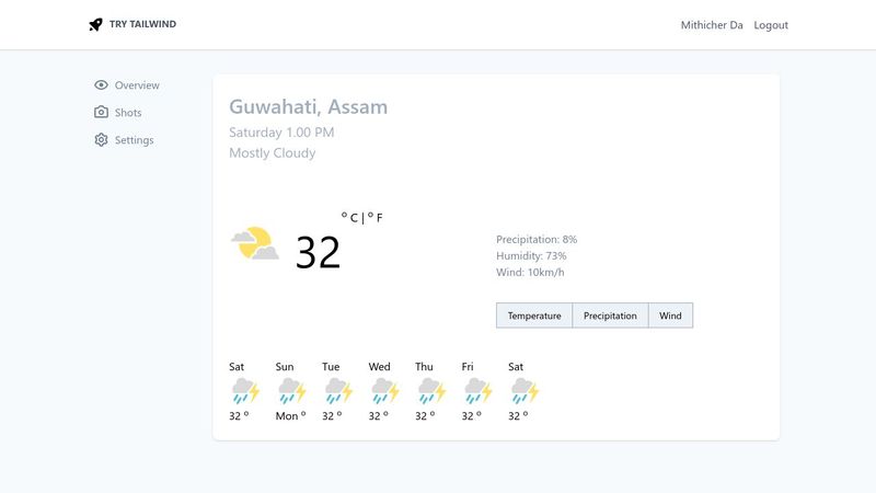 Tailwind Weather Component
