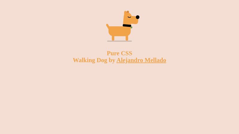 Pure CSS - Walking Dog by Alejandro Mellado