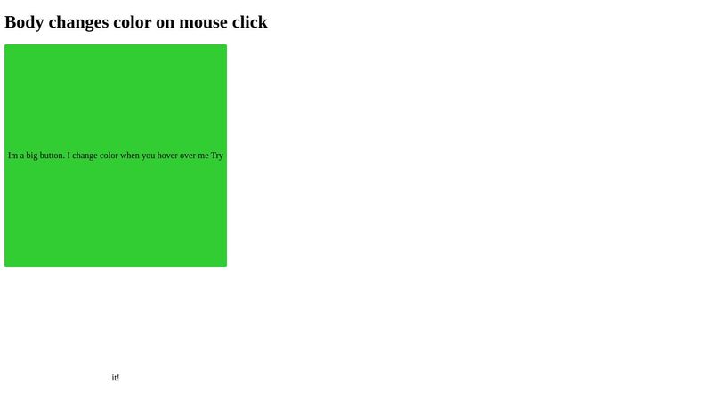 Color Change .onclick Example