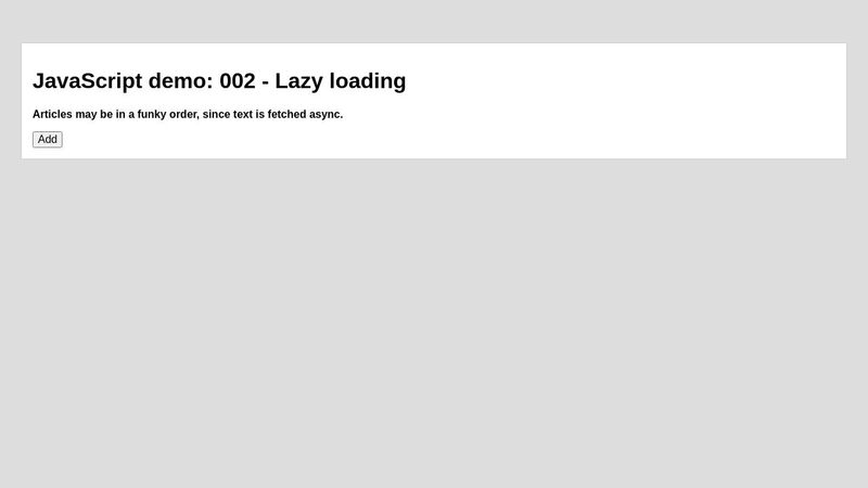 JavaScript demo: 002 - lazy loading