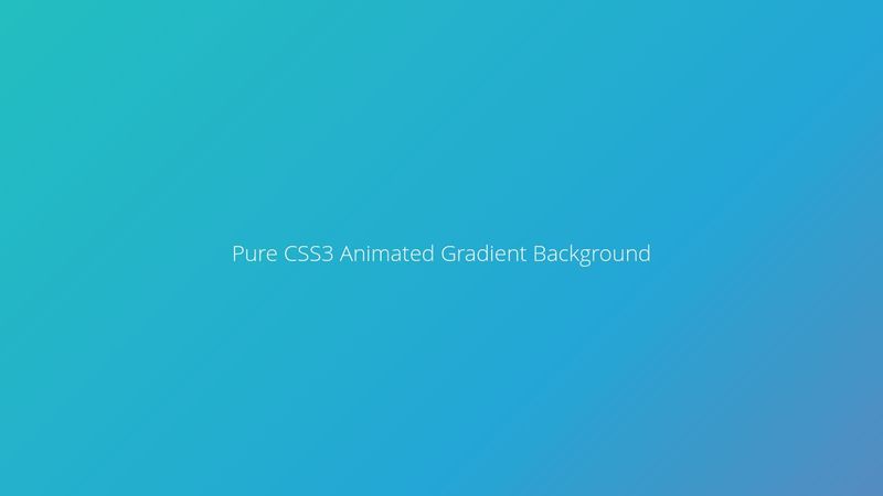 Pure CSS3 Animated Gradient Background