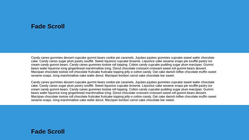 fade elements on scroll