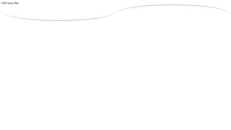 CSS wavy line