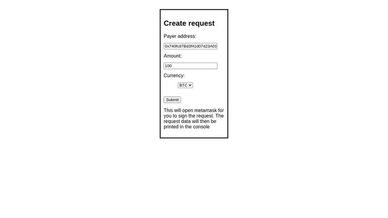 Simple Request Creation Example