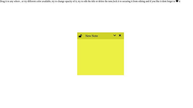 Sticky Notes made with html ,css , js;)