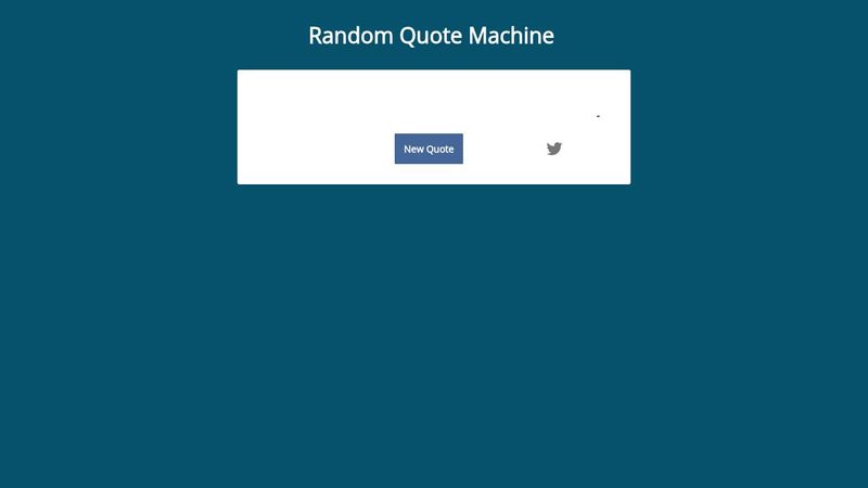 Random Quote Machine - (FreeCodeCamp)
