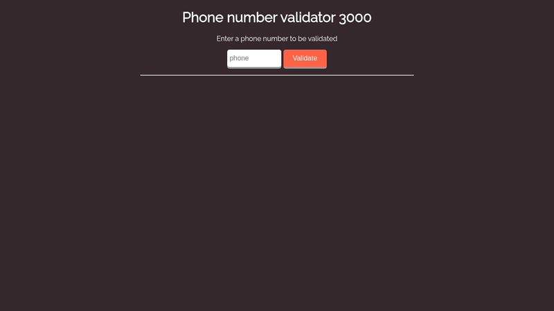 Validate Phone Number Regex