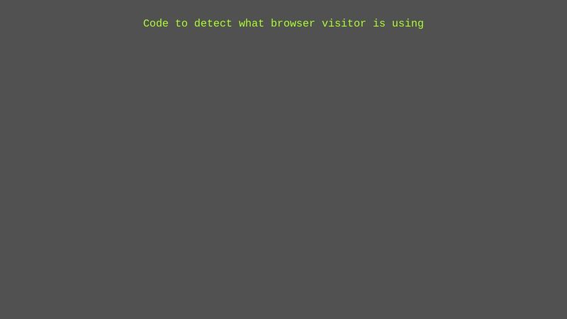 Browser Detect JS