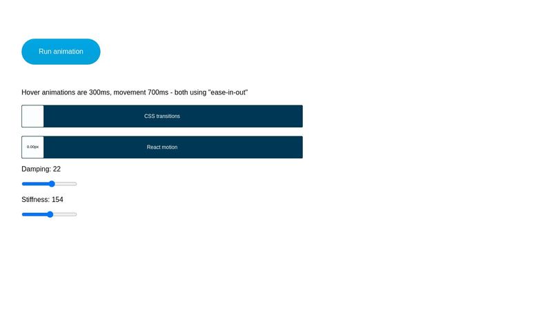 React Motion Vs CSS Animations