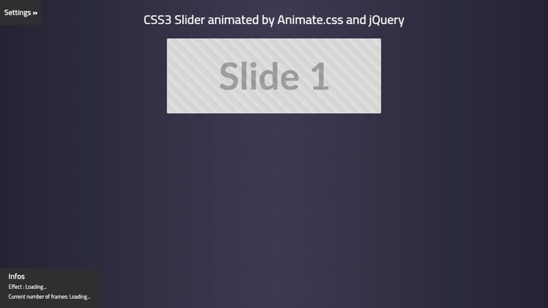 CSS3 Slider animated by Animate.css and jQuery