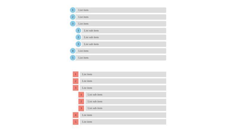 CSS3 Cool List example