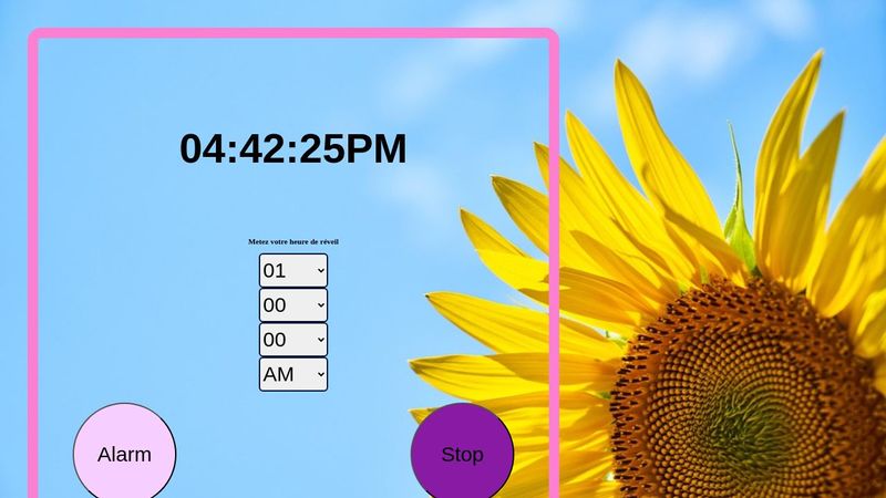 Alarm clock in Vanilla Javascript