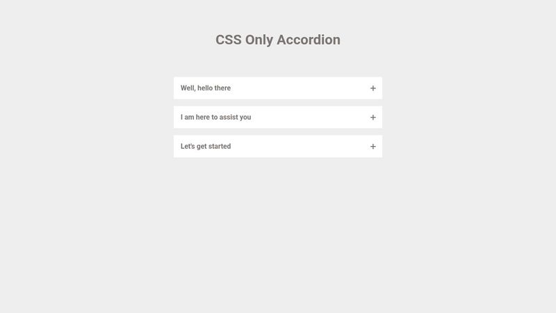 CSS Only Accordion