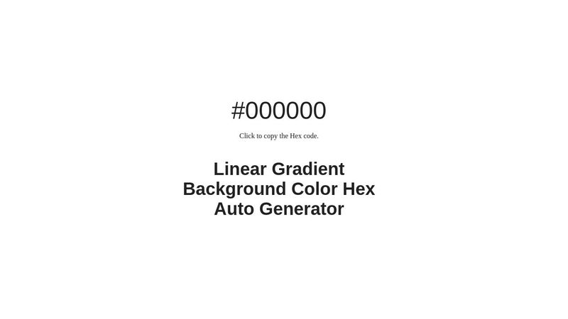 Linear Gradient Hex Generator