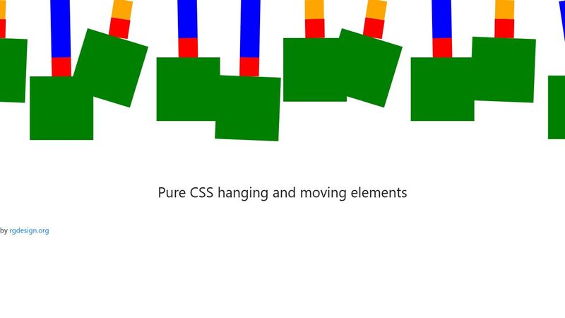 Pure CSS hanging objects