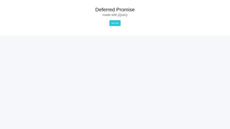 Deferred Promise with jQuery