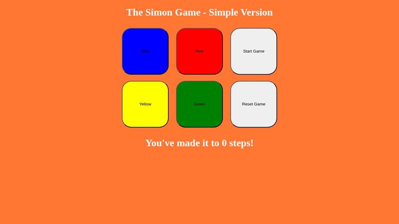 Simon Game For FCC