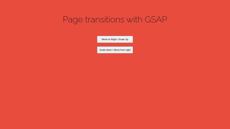 Page transitions with GSAP