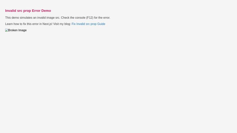 Fix Next.js Error: Invalid src prop in next/image (2025 Guide)