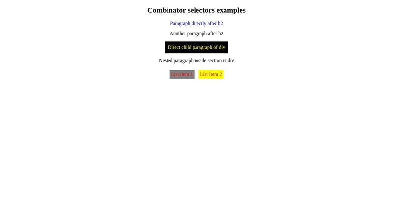 combinator selector