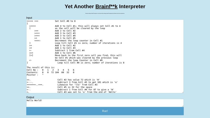 Brainf**k interpreter