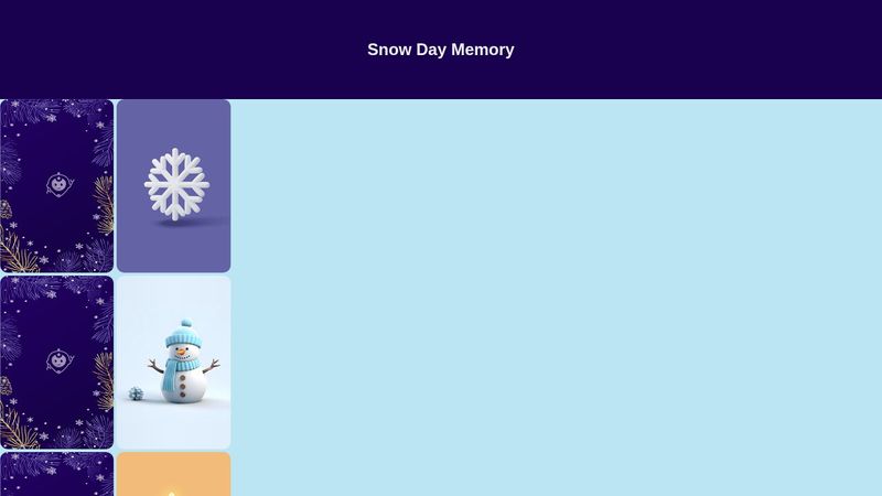 Winter Memory Game - Starter File