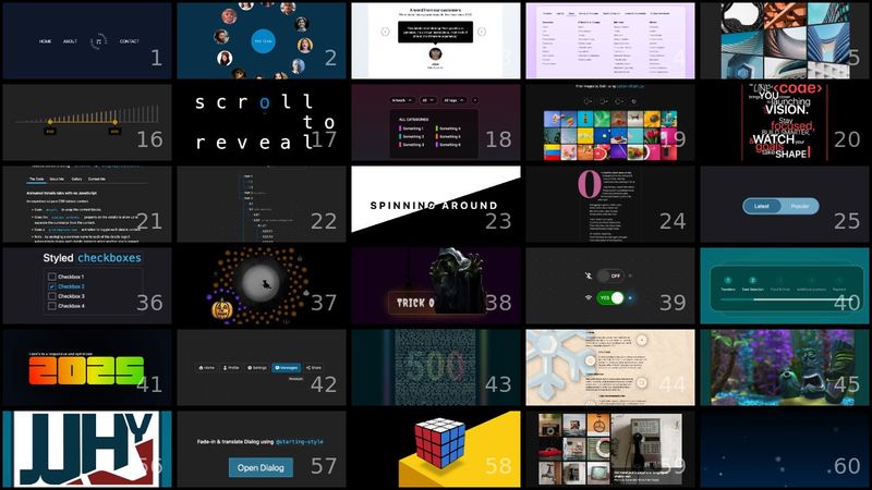 CodePen Home 2024 Rewind - Top 60 most ️ pens (scroll to see more)