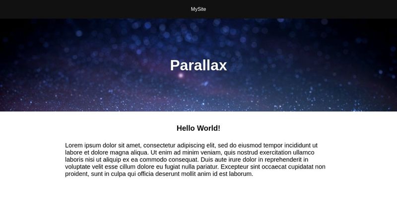 Parallax scroll effect with fixed background - jQuery/CSS