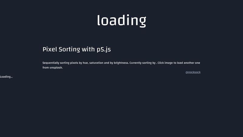 Pixel Sorting with p5.js
