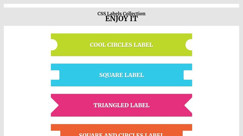 CSS Labels Collection