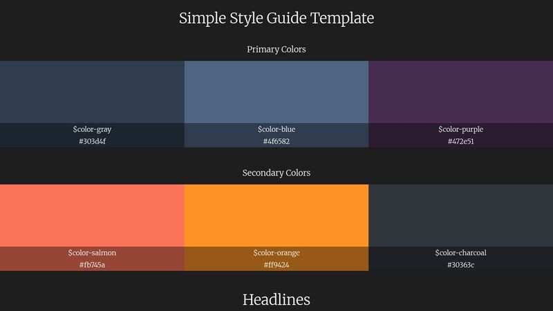 Simple Style Guide Template