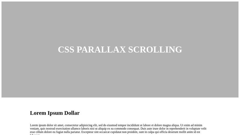 CSS Parallax Scrolling