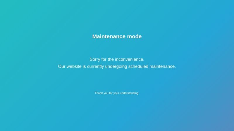 Basic maintenance page
