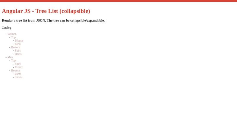 Angular JS - Tree List (collapsible)