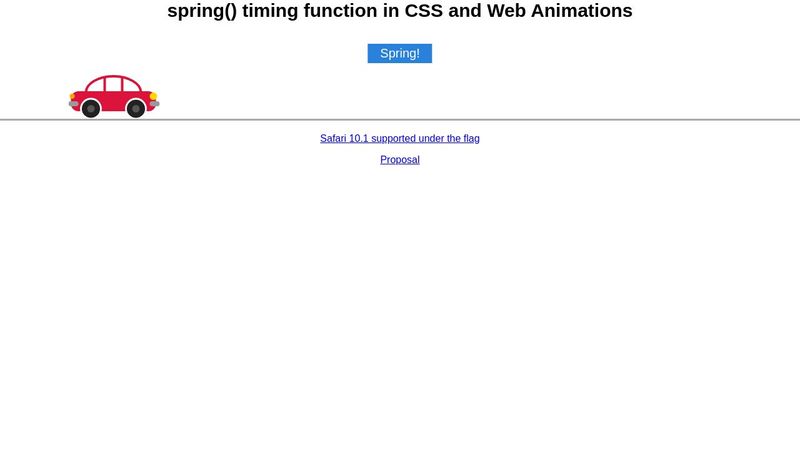 CSS spring animation demo by percyley