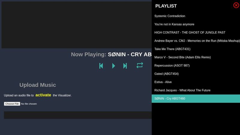Audio Progress bar + Visualizer + playlist