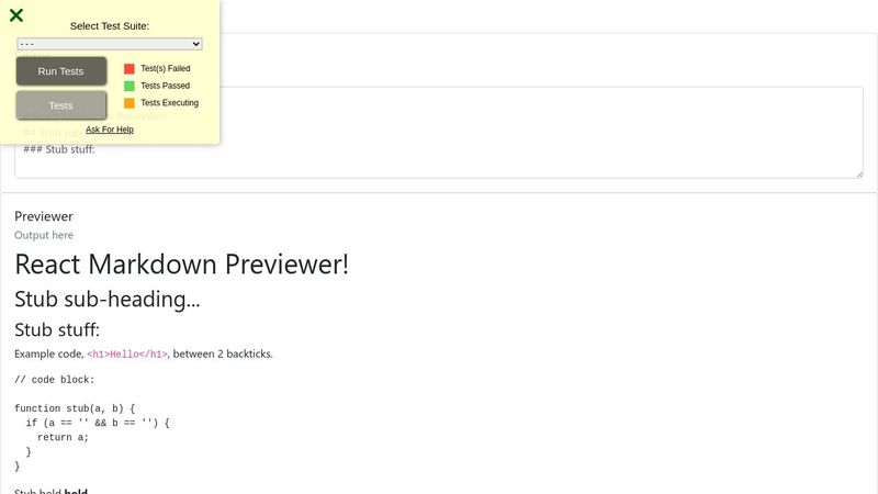 Simple Markdown Previewer