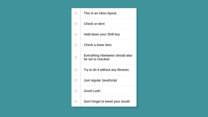 #JavaScript30 10/30 - JS Checkbox