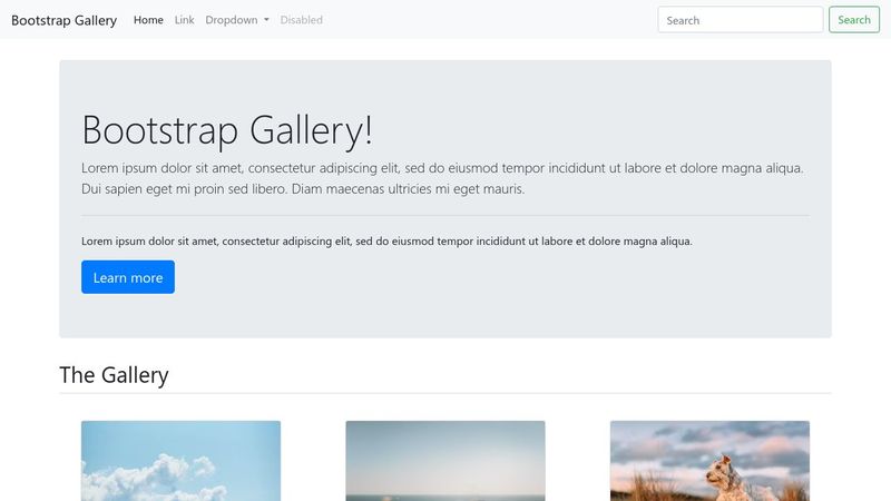 Sample Bootstrap Gallery