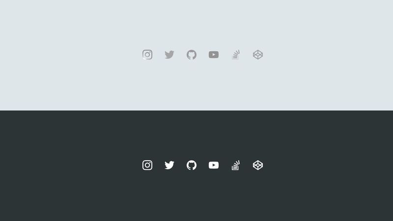 Simple icons hover (HTML, CSS)