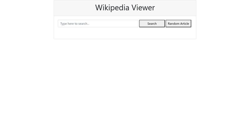 CodePen - Wikipedia viewer CodePen - Wikipedia viewer
