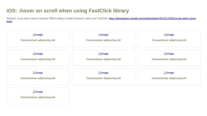 iOS: :hover on scroll when using FastClick library