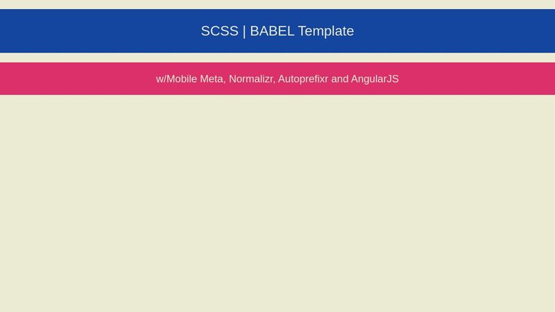 SCSS | BABEL TEMPLATE