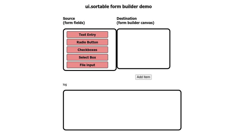 ui.sortable form builder demo